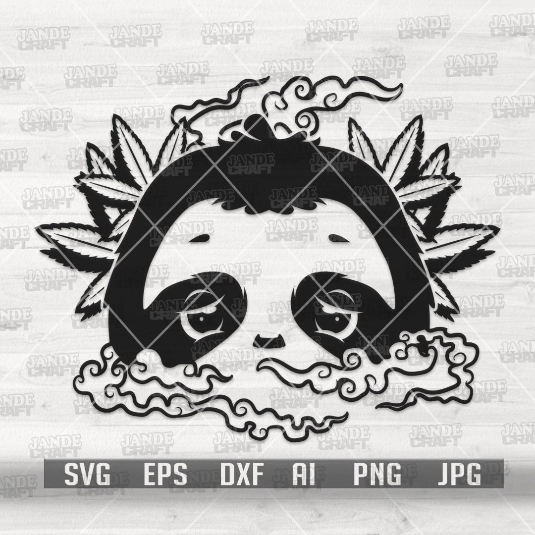High Sloth Smoking Weed Svg Smoking Joint Svg Rasta Sloth Svg Sloth ...