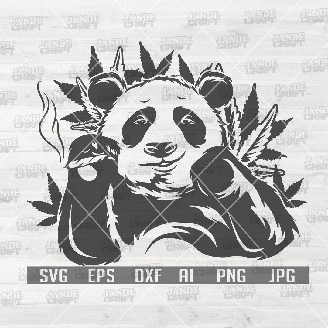 Panda Smoking Joint Svg Animal Svg Animal Shirt Svg - Etsy