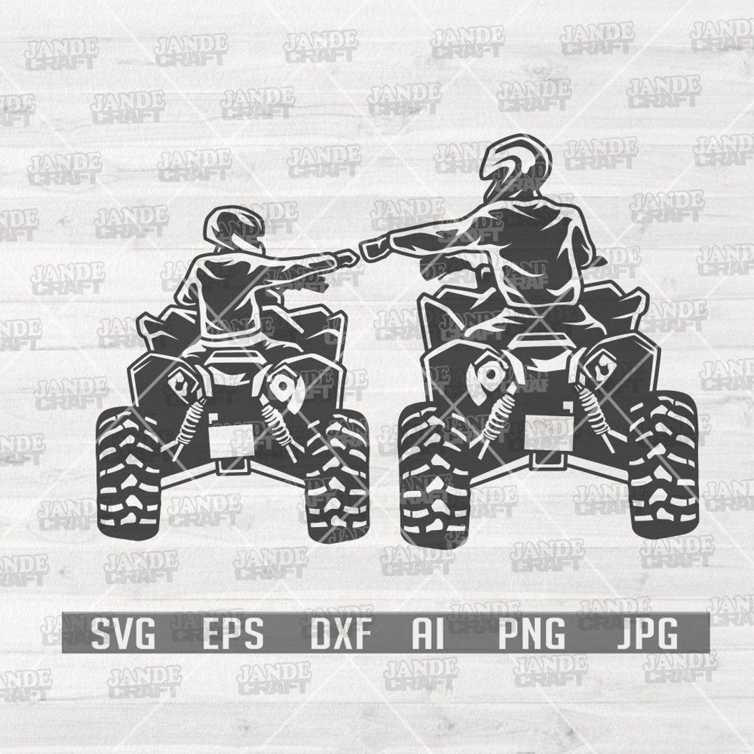 Father and Son ATV Svg | Atv Svg | Atv Cutfiles | Atv Clipart | Father ...
