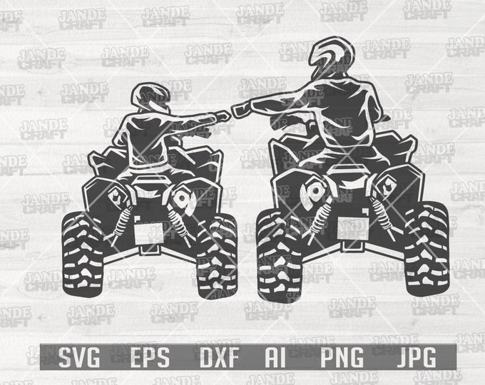 Father and Daughter ATV Svg| ATV Svg| Father and Daughter Svg| Dadlife ...