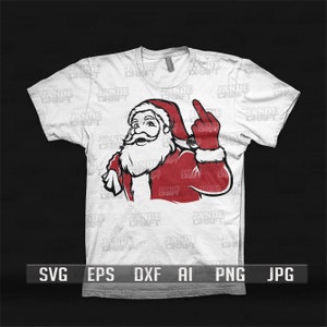 Santa Middle Finger Svg | Santa Claus Svg | Santa Svg | Santa Clipart ...