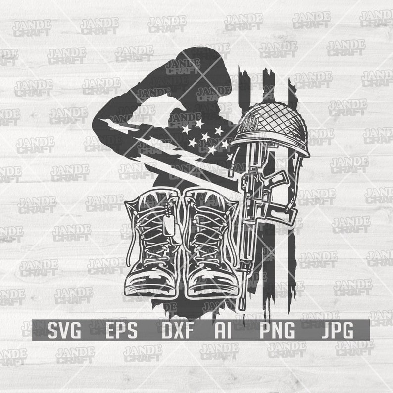 USA Veteran Svg Soldier Salute Svg Veteran Svg Army Svg | Etsy