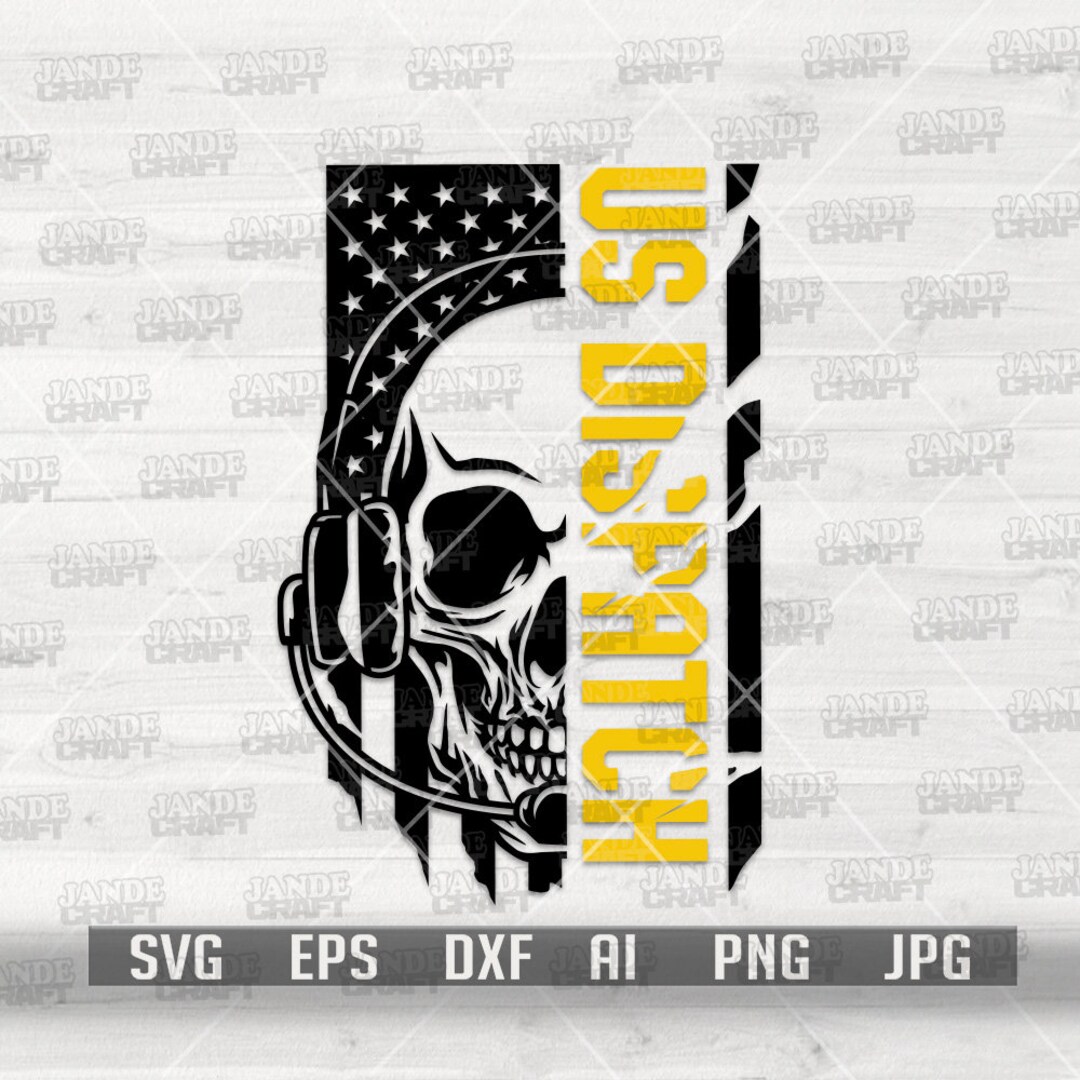 US Dispatcher Skull Svg | First Responder Clipart | 911 Emergency ...