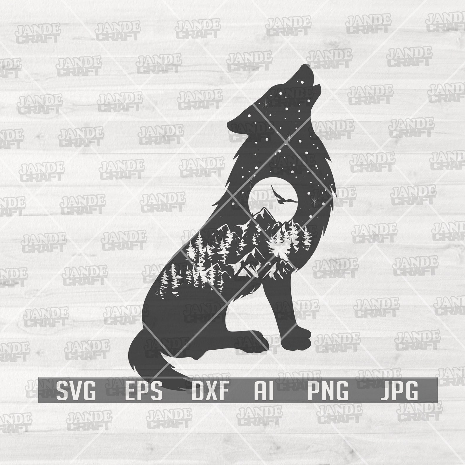 Outdoor Wolf Svg Wolf Cut Files Wolf Svg Wolf Stencil - Etsy