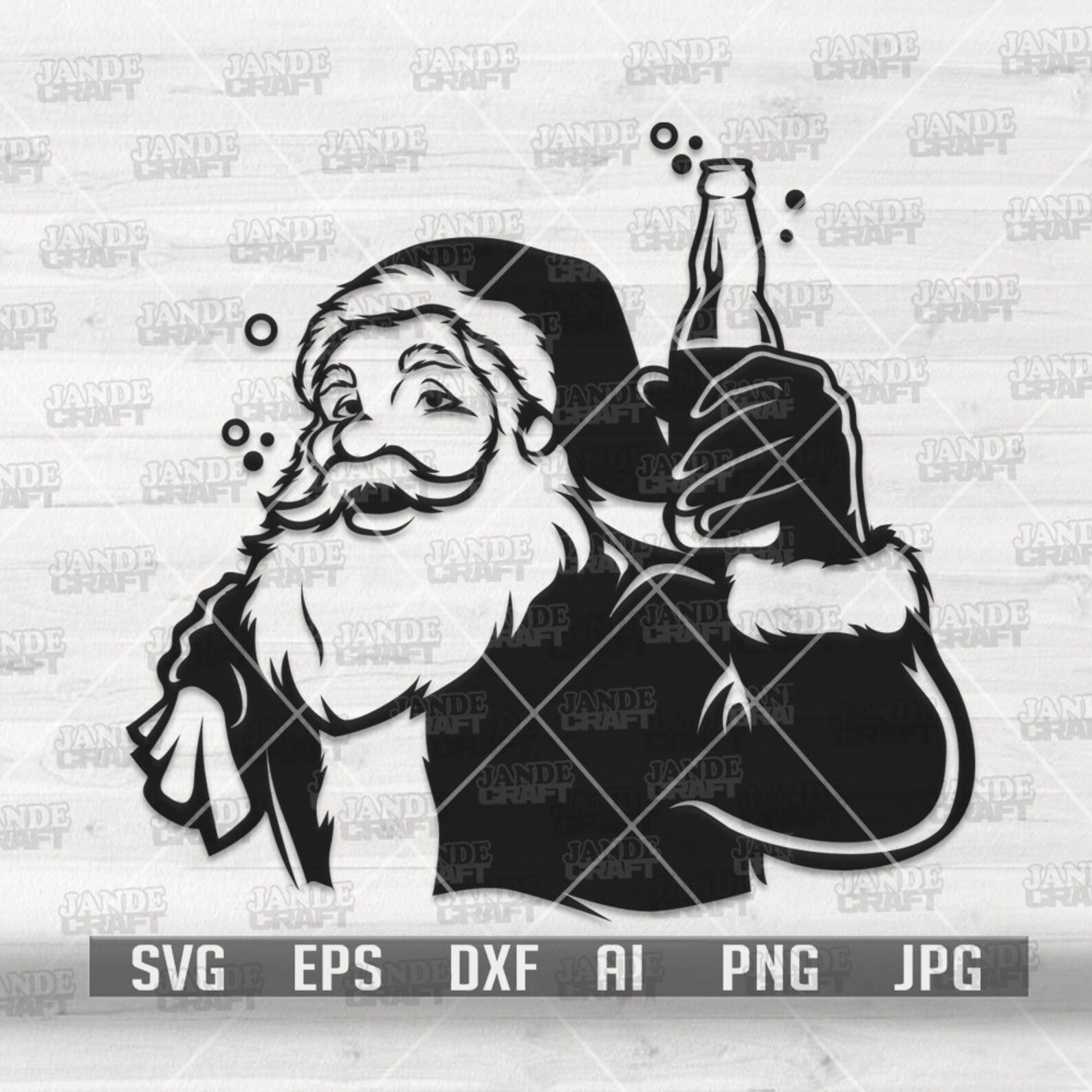 Santa With Beer Svg Santa Cheers Svg Christmas Toast Svg - Etsy