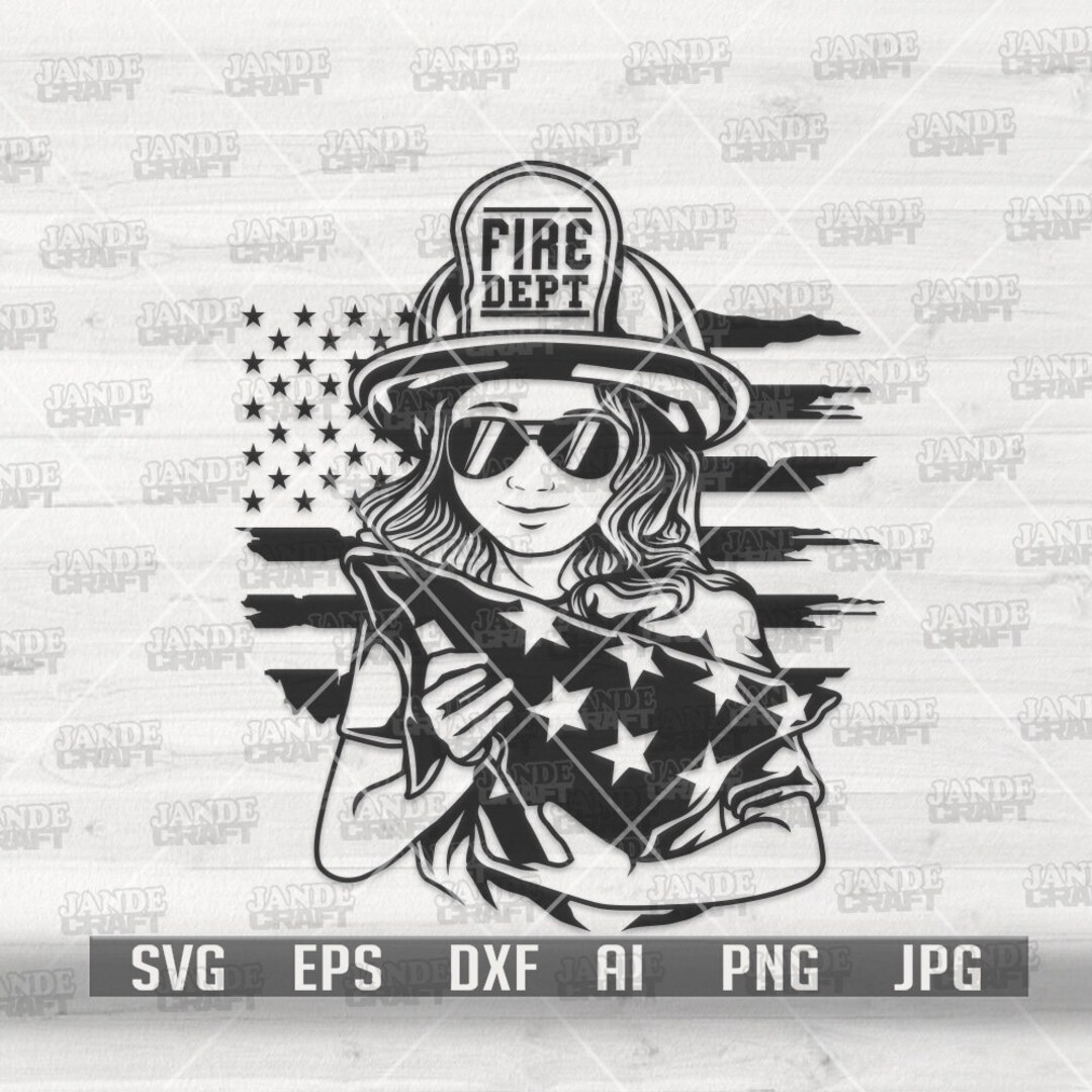US Firefighter Wife Svg | Fireman Lady Cutfile | Fire Fighter Shirt Png ...
