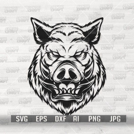 Forest Animal Clipart Black And White Pig