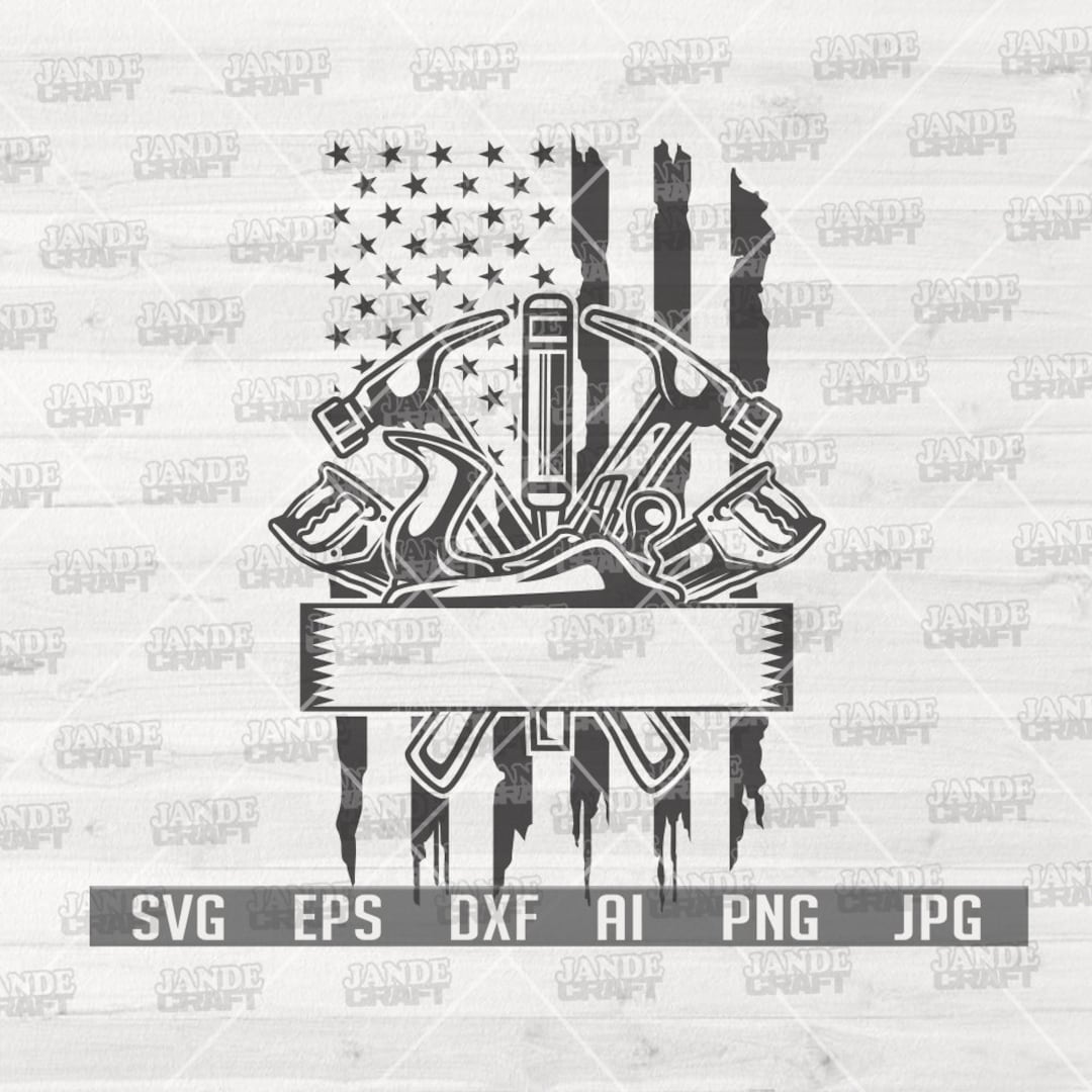 US Carpenter Tools Svg | Carpenter Dad Svg | Construction Monogram | US ...