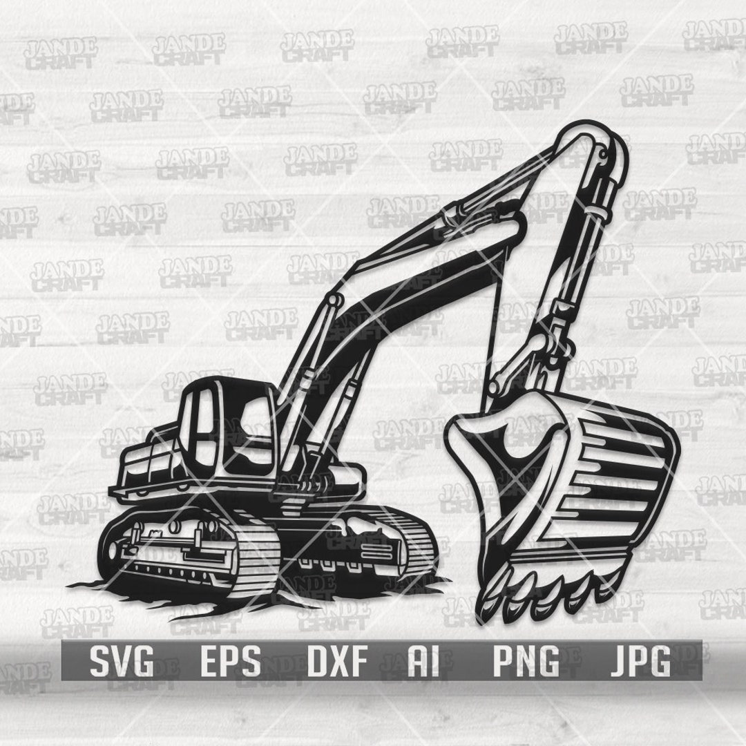 Clearing Trees With Trackhoe Clipart