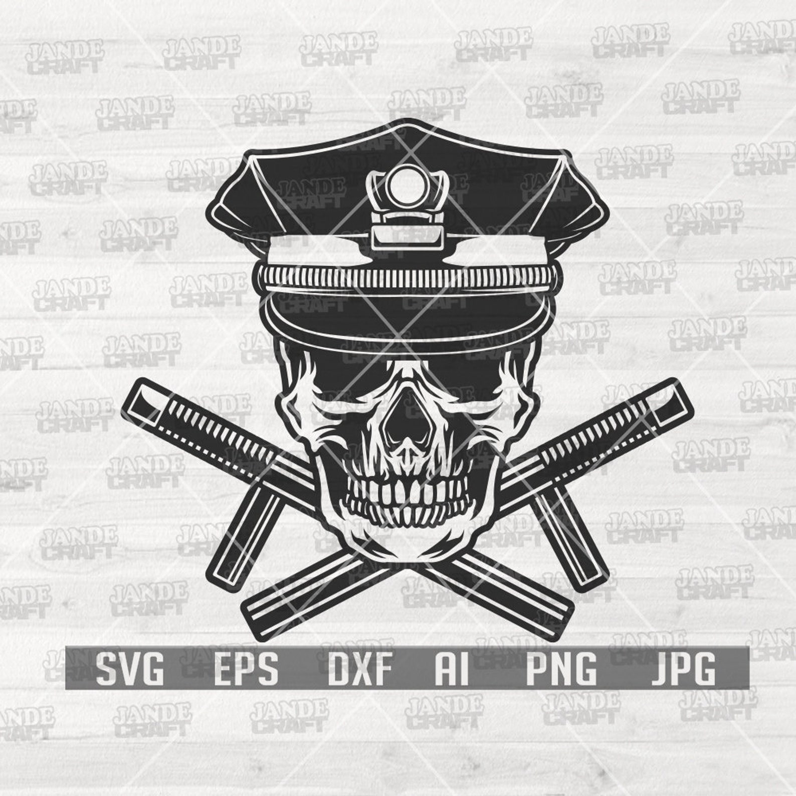 Police Skull Svg Blue Thin Line Svg Police Clipart - Etsy