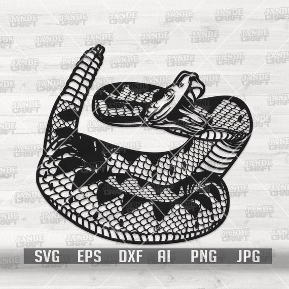 Rattle Snake Svg Serpent Clipart Viper Cut File | Etsy
