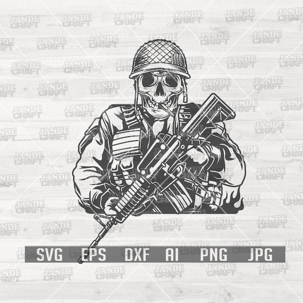 Military Skull Svg - Etsy