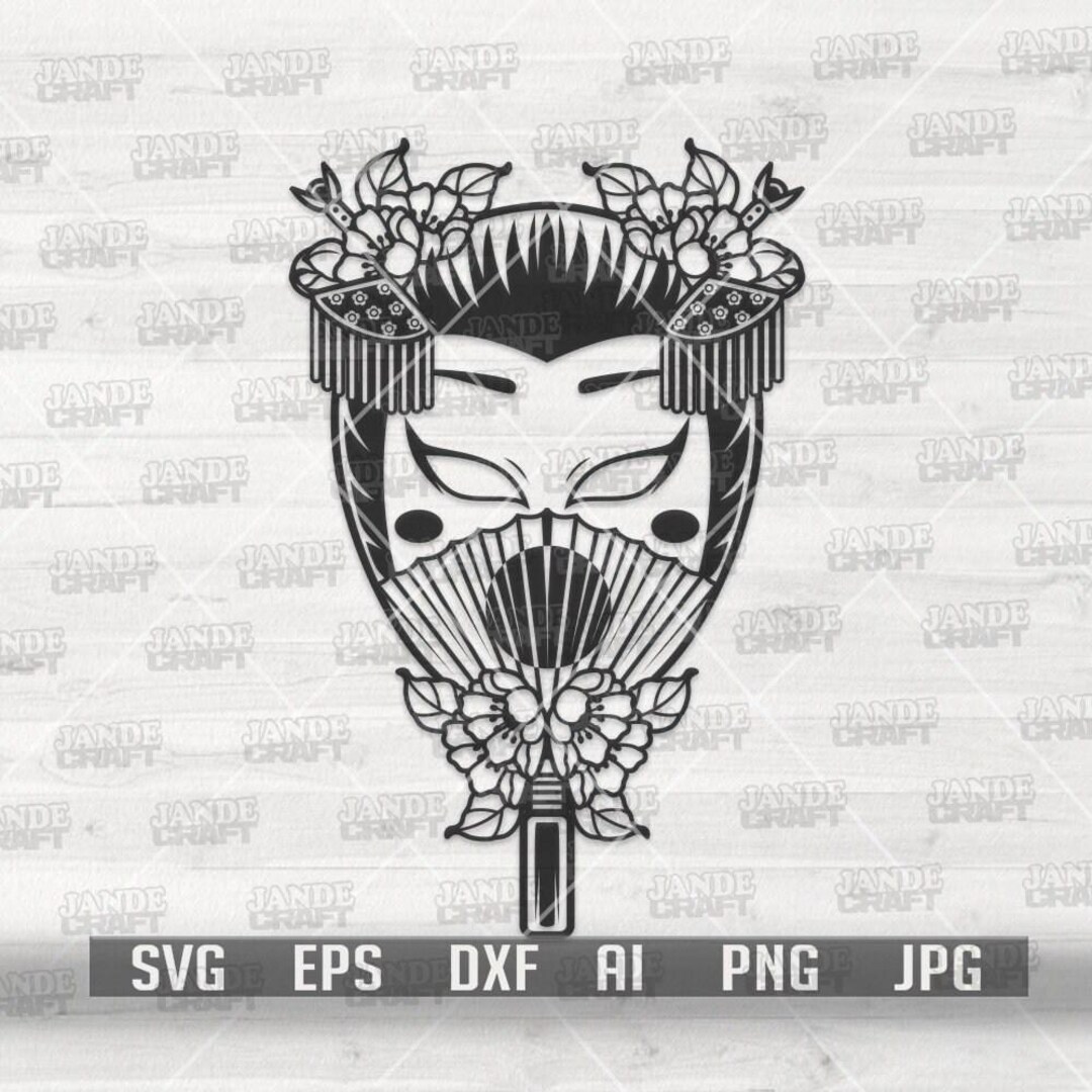 Geisha Svg | Japanese Girl Clipart | Clown Cutfile | Japan Woman ...
