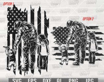US Military Svg Soldier Dad Clipart Veteran Gift Idea - Etsy