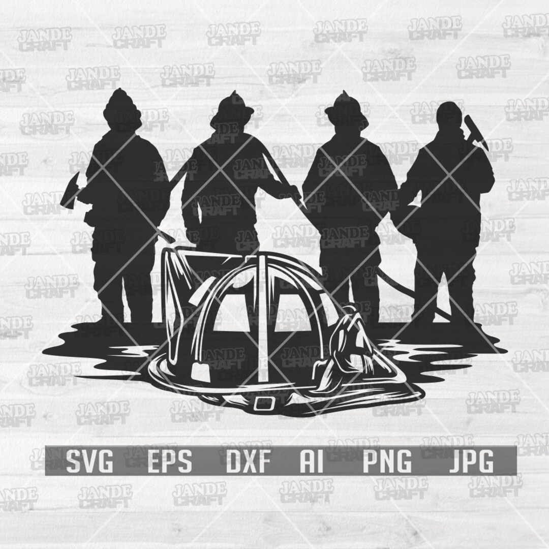 Fire Fighter Scene Svg | Fire Fighter Svg | Fireman Svg | Rescue Team ...