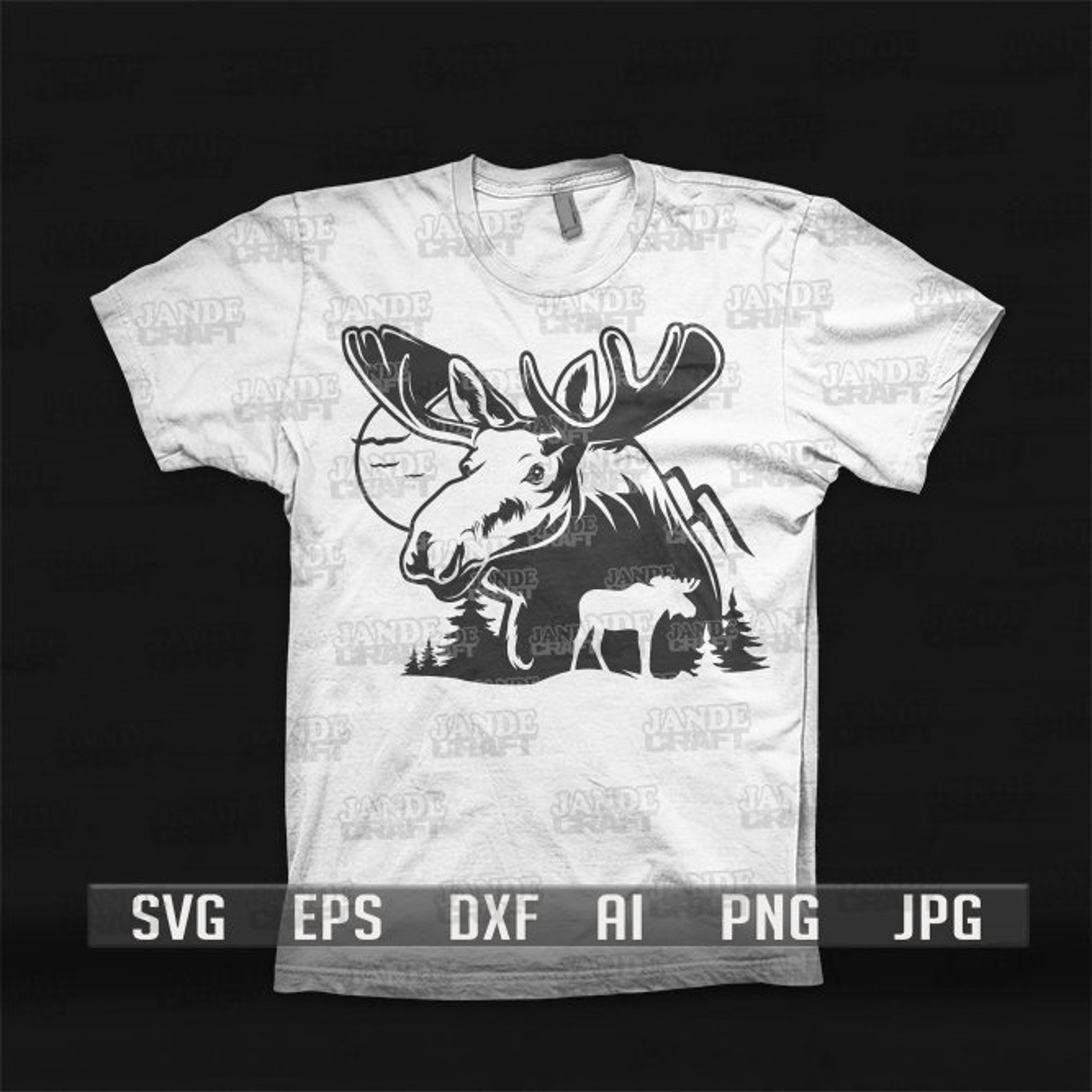 Moose Outdoor Scene Svg | Camping T-shirt Design Png | Campers Life Cut ...