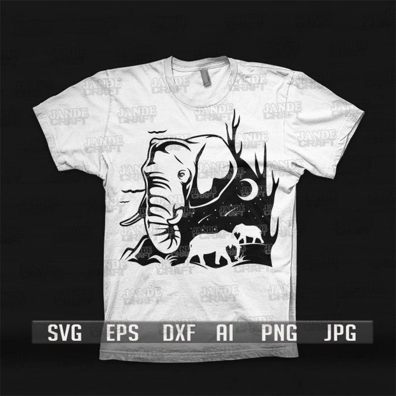 Elephant Scene Svg Elephant Svg Cute Elephant Clipart | Etsy