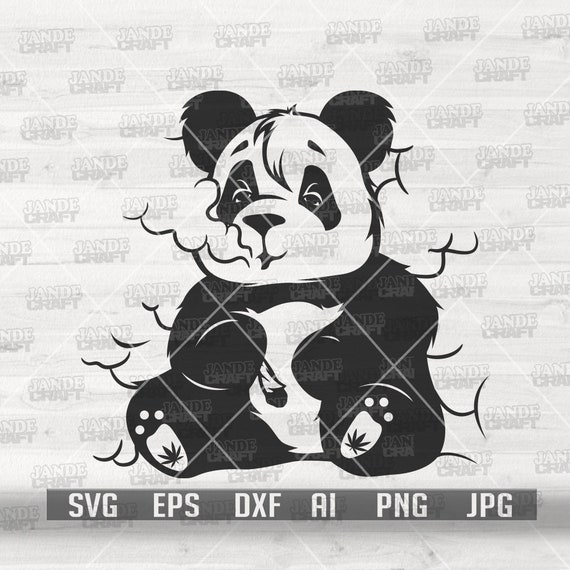 Panda Smoking Joint Svg Panda Smoking Weed Svg Panda - Etsy Finland