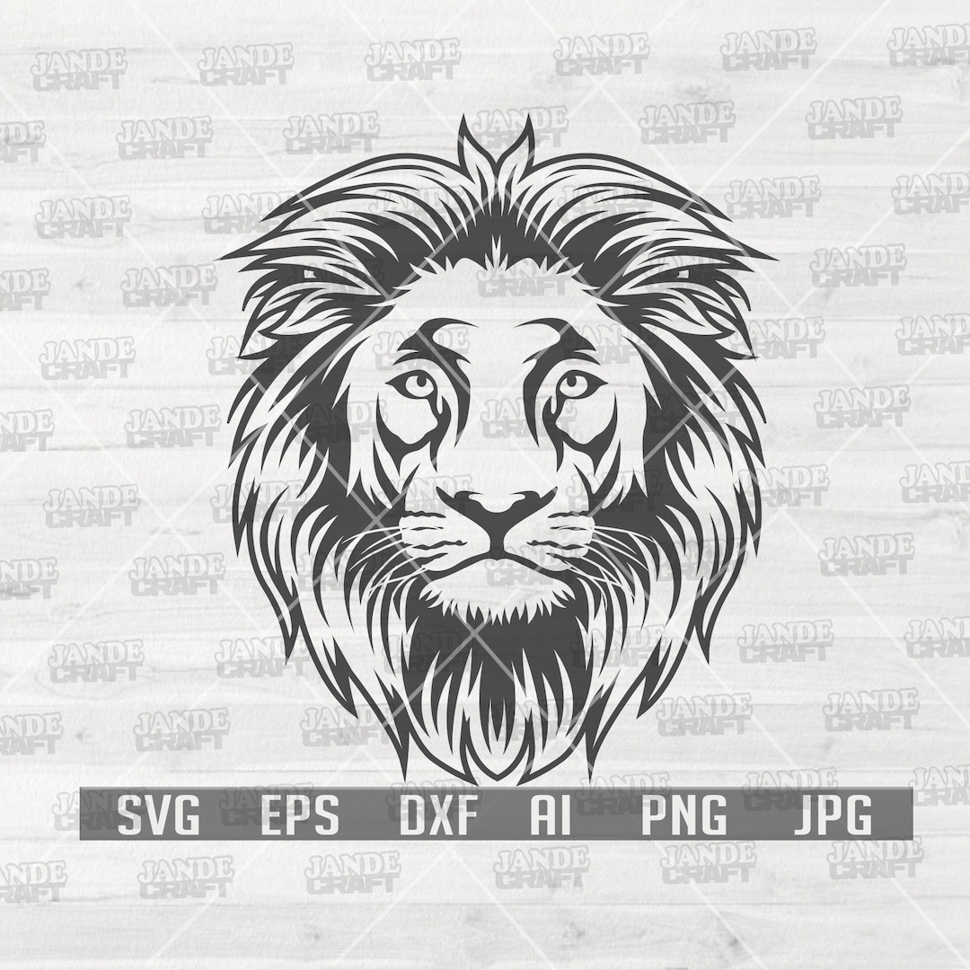 Lion Head Svg | Wild Animal Clipart | Zookeepers Gift Idea Stencil ...
