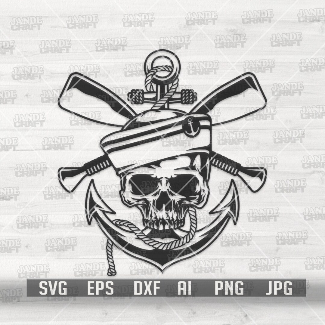 Marine Navy Skull Svg | Sailman Clipart | Sailor Dad Gift Idea Dxf ...