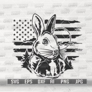 US Rabbit Hunting Svg | Cute Bunny Clipart | Easter Egg Hunt Shirt Png ...
