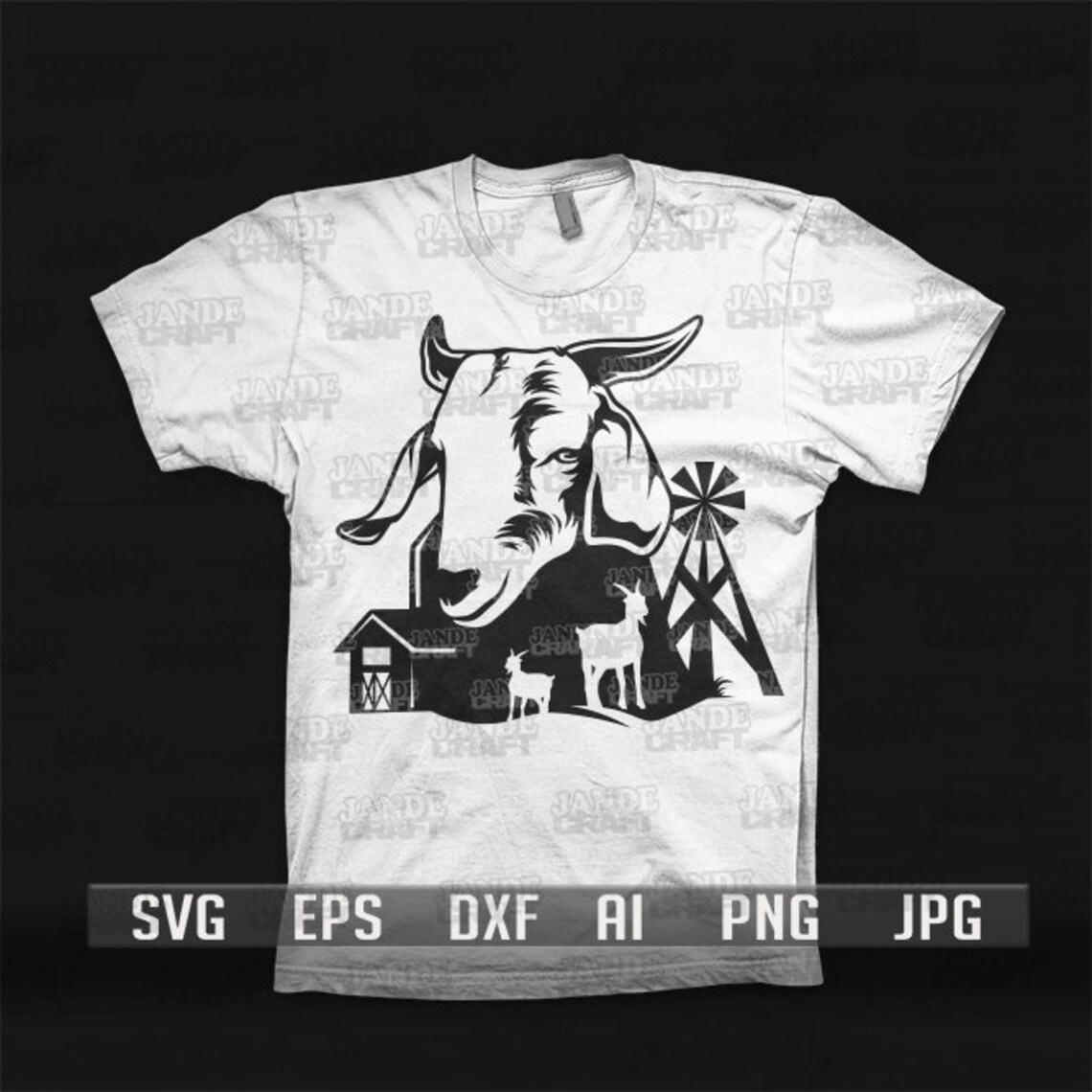 Farm Goat Svg Goat Head Svg Goat Stencil Farm Animal Svg - Etsy