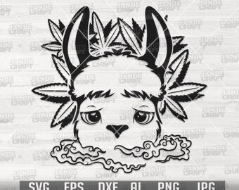 Llama Smoking Svg - Etsy