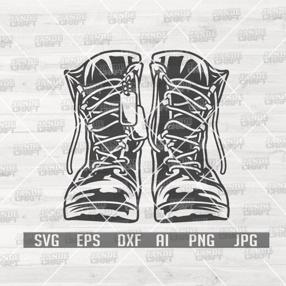 Combat Boot Outline Clip Art