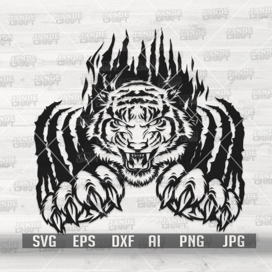 Claw Scratch Tiger Svg | Wild Animal Clipart | Beast Creature Stencil ...