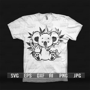 Koala Smoking Joint Svg Koala Smoking Weed Svg Cannabis Svg Marijuana ...