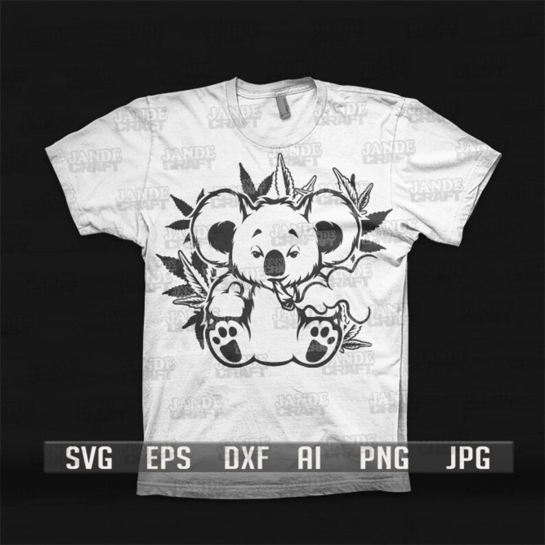 Koala Smoking Joint Svg Koala Smoking Weed Svg Cannabis | Etsy