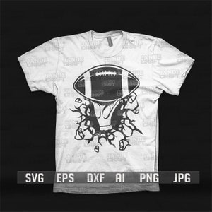 Smashing Wall Football Svg | Smash Wall Svg | Football Clipart ...