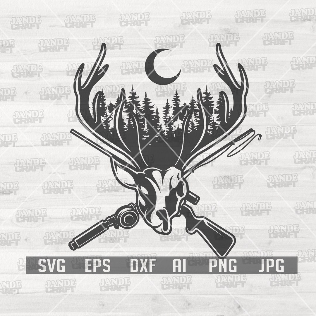 Deer Fish Hunting Svg | Deer Hunting Svg | Fish Hunting Svg | Deer ...