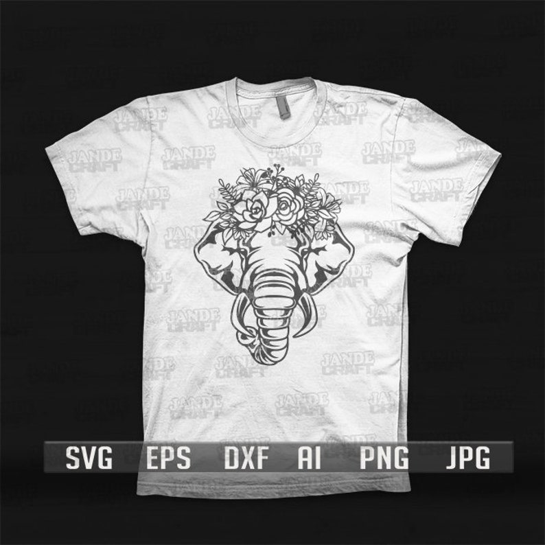 Floral Elephant Svg | Zoo Crew Clipart | Safari Life Cutfile | Cute ...