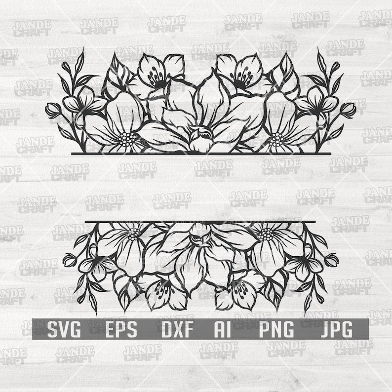 Border Svg | Split Border Svg | Floral Border Svg | Flower Split Svg ...