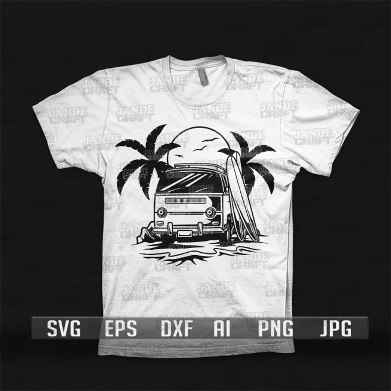 Vintage Surf Van Svg | Beach Vibes Svg | Summer Vibes Svg | Camping Van ...
