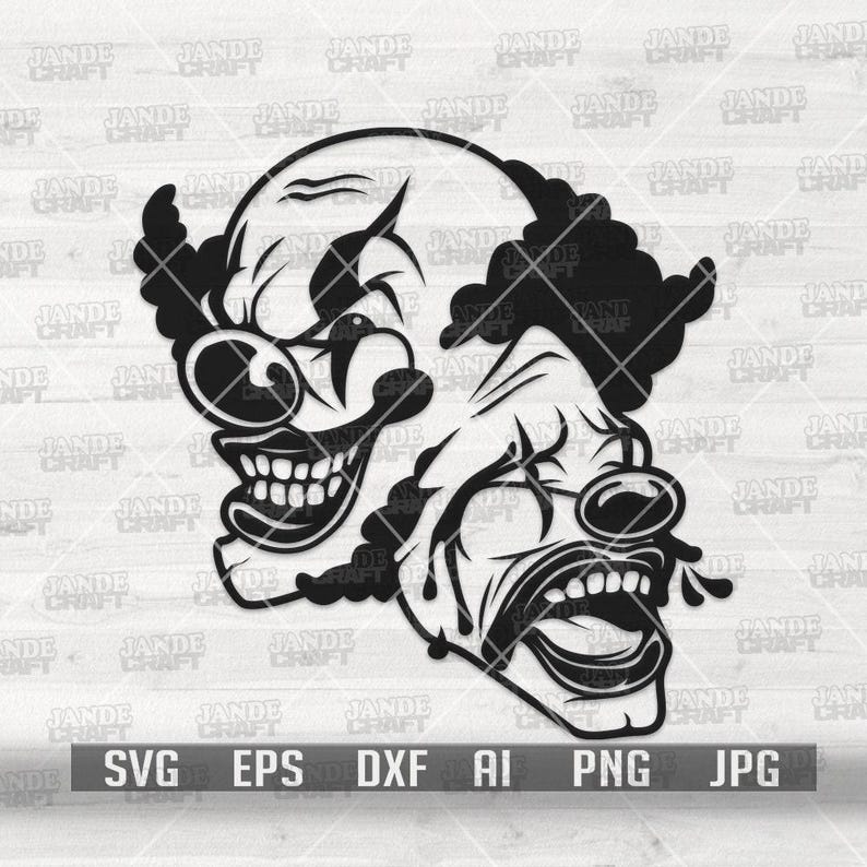 Clown Svg | Laugh Now Cry Later Svg | Halloween Svg | Spooky Creepy ...