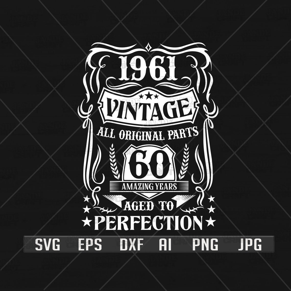 Vintage 60th Birthday SVG