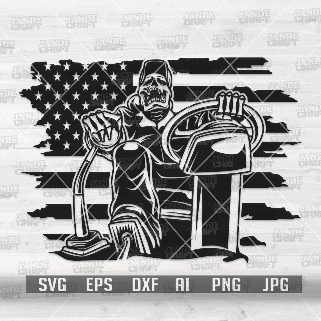 US Truck Driver Skull Svg Trucker Dad Shirt Png USA Skilled Driver ...
