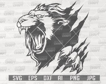 SVG Lion Head Clipart Wild Lion Svg Monogram Digital Art - Etsy