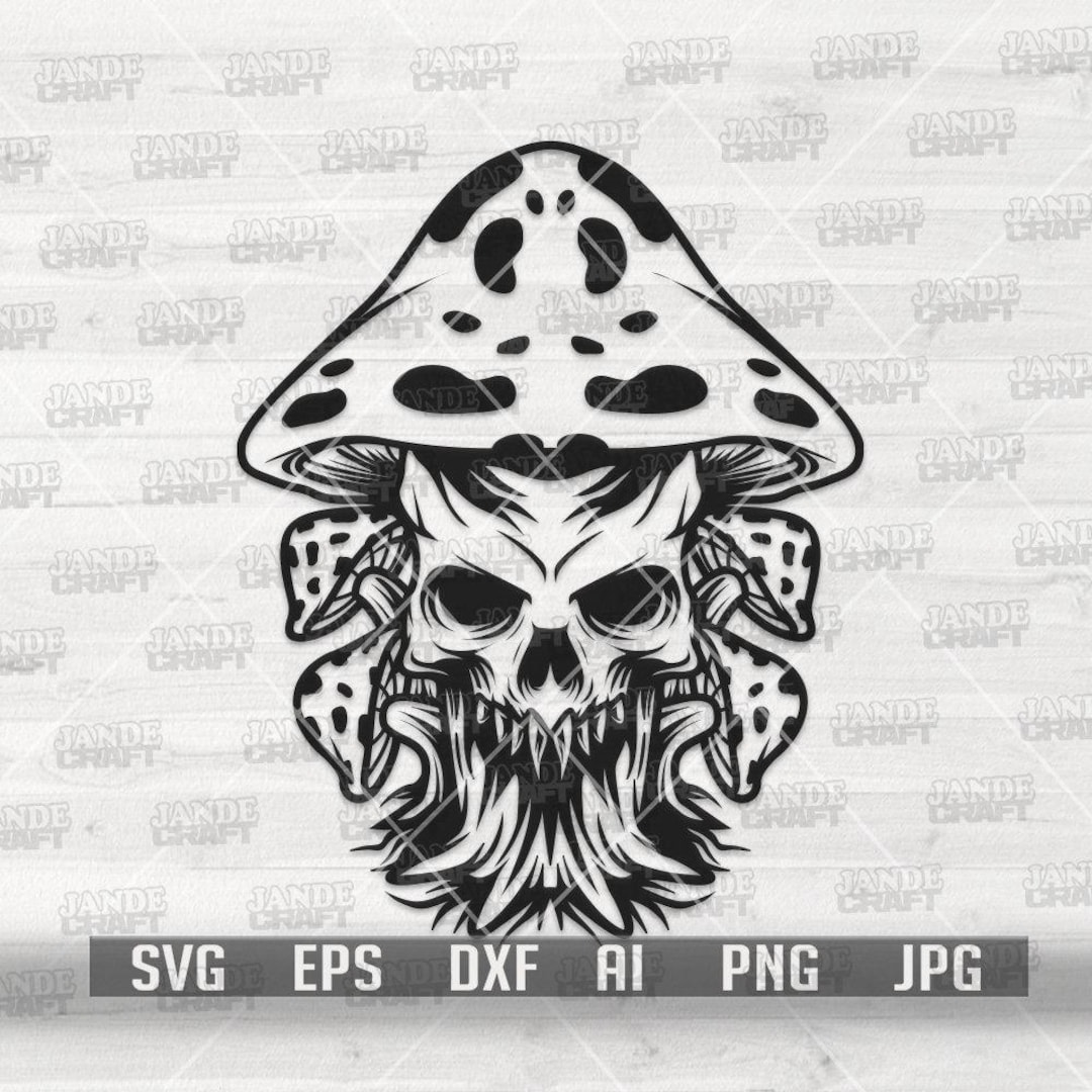Mushroom Svg | Halloween Svg | Scary Shrooms Svg | Creepy Mushroom ...