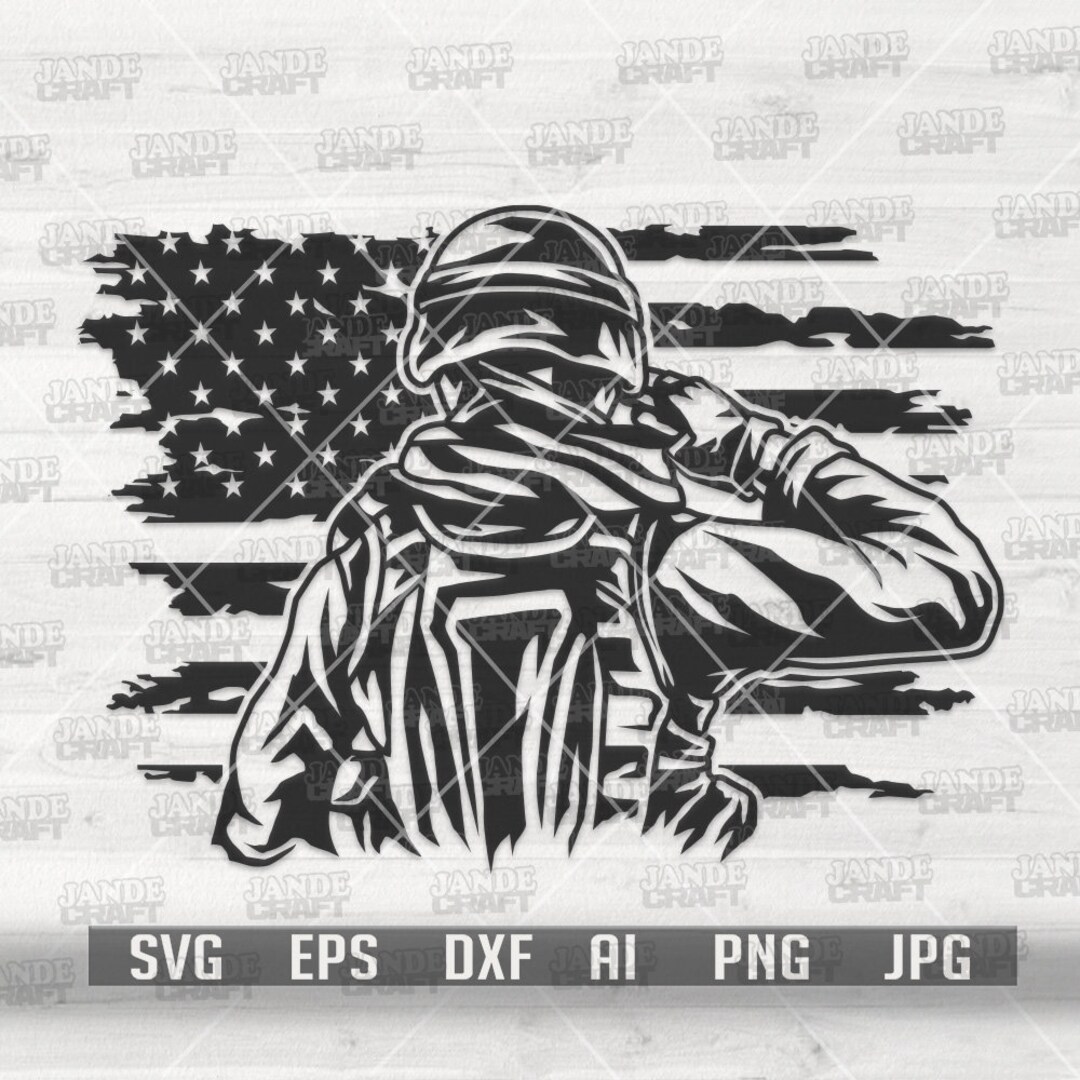 US Soldier Salute Svg | Veteran Dad Cutfile | Military Gift Idea ...