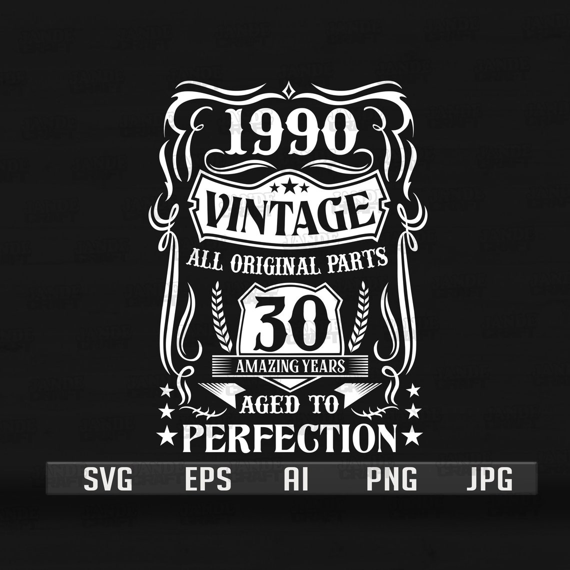 30th Birthday Svg Aged to Perfection Svg Vintage Svg | Etsy