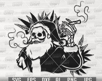 Santa Smoking Svg | Etsy