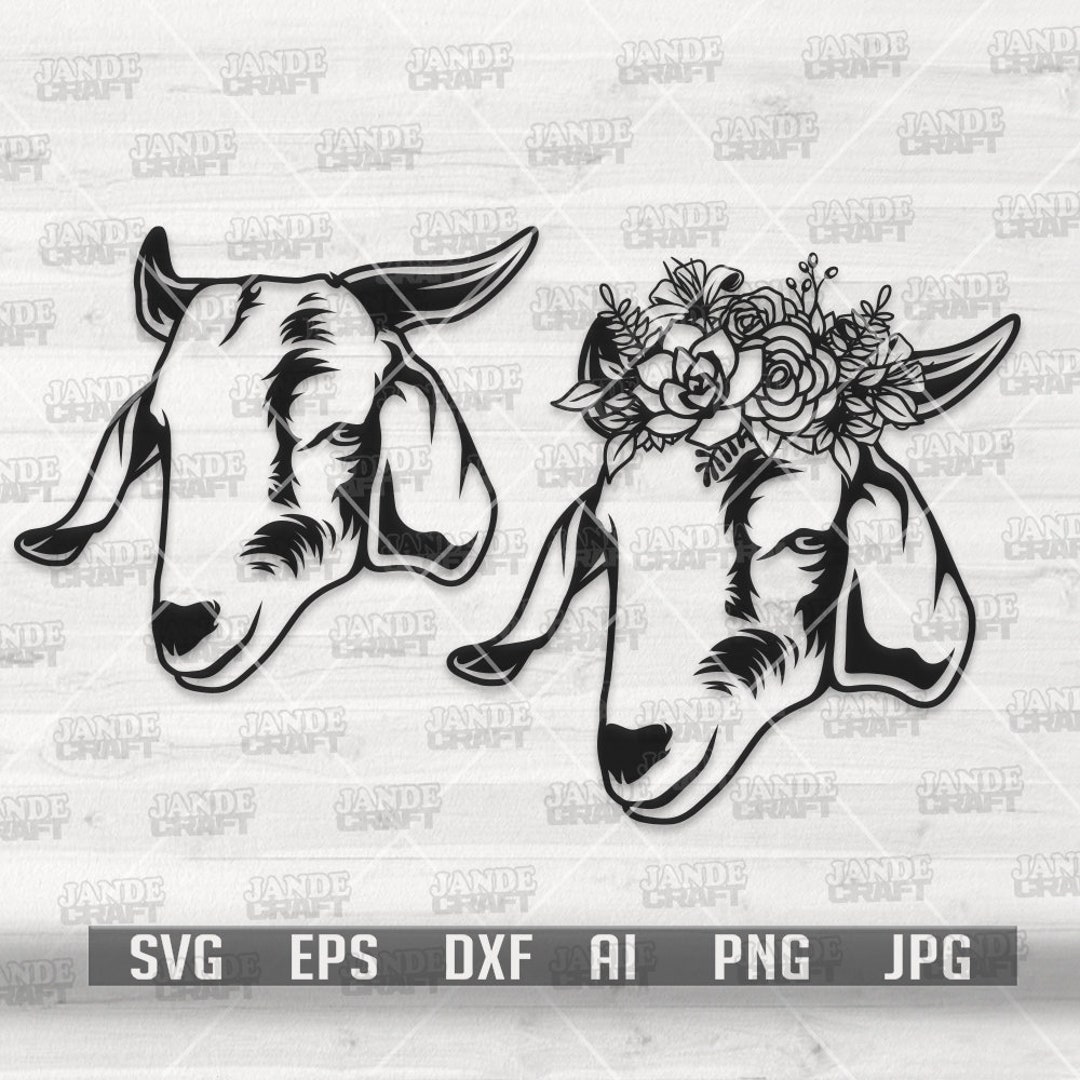 Goat Head Svg | Goat Clipart | Goat Cutfile | Goat Head Png | Farm ...