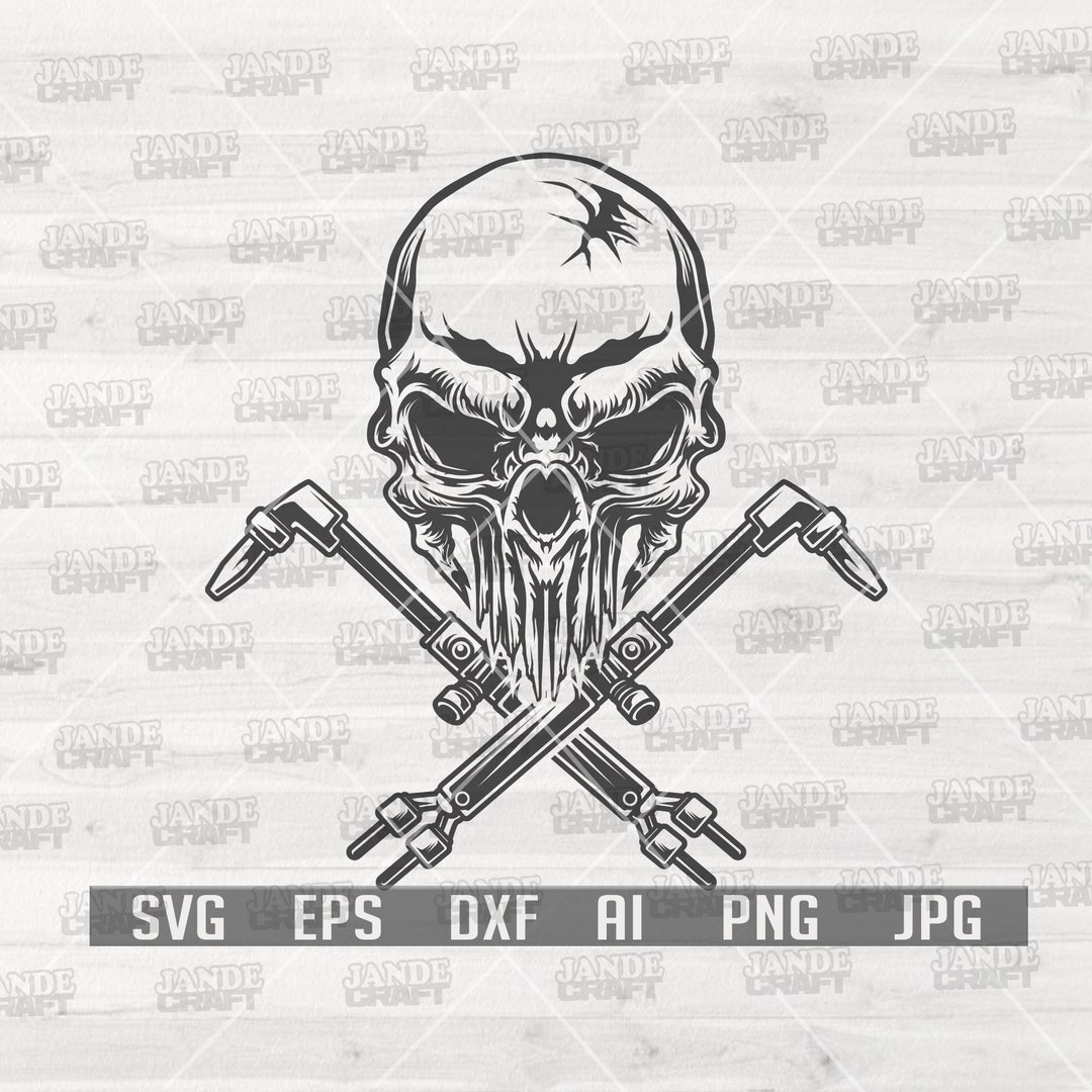 Welder Skull Svg | Welder Svg Files | Welder Clipart | Welding Svg ...