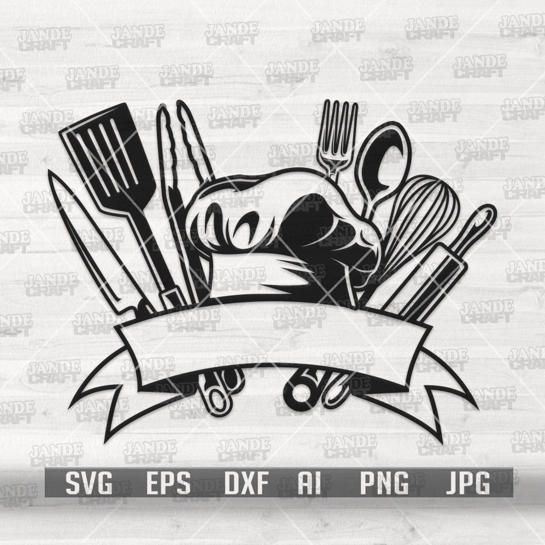 Chef Tools Svg | Cooking Tools Svg | Chef Dad Svg | Restaurant Monogram ...