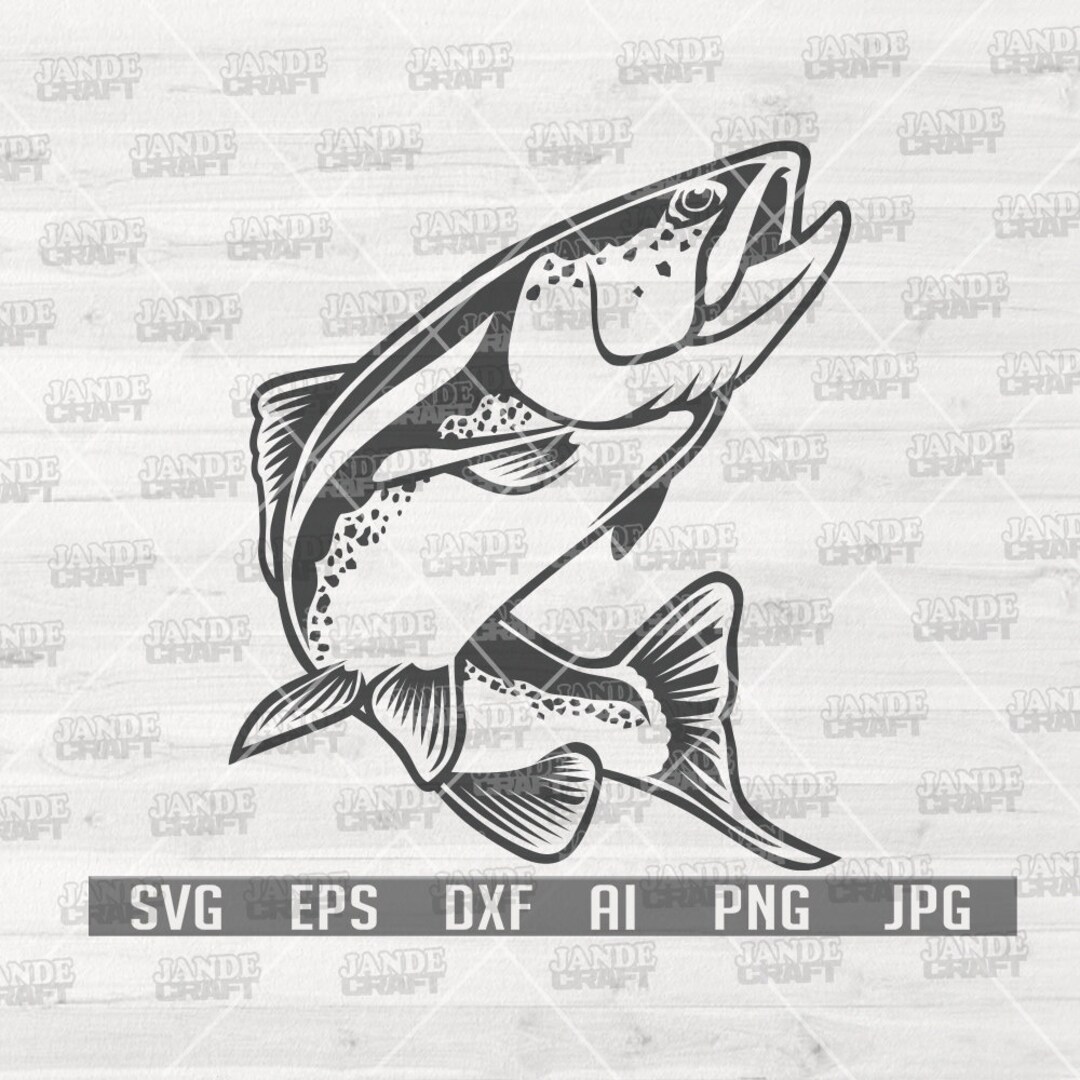 Trout Fish Svg | Trout Fish Png | Fishing Svg | Fish Clipart | Fist ...