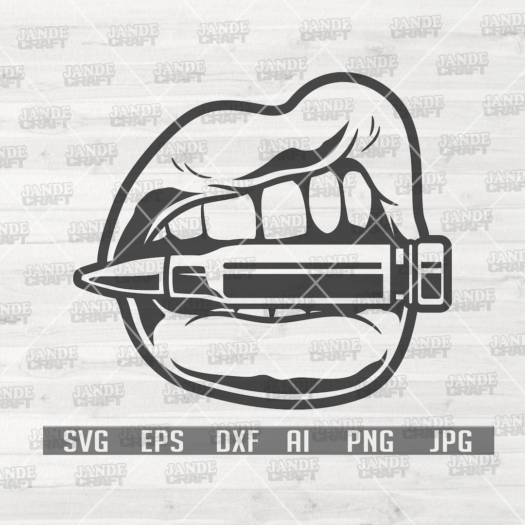 Lips With Bullets Svg Sexy Lips Svg Lips Cutfile Lips Clipart Sexy Lips