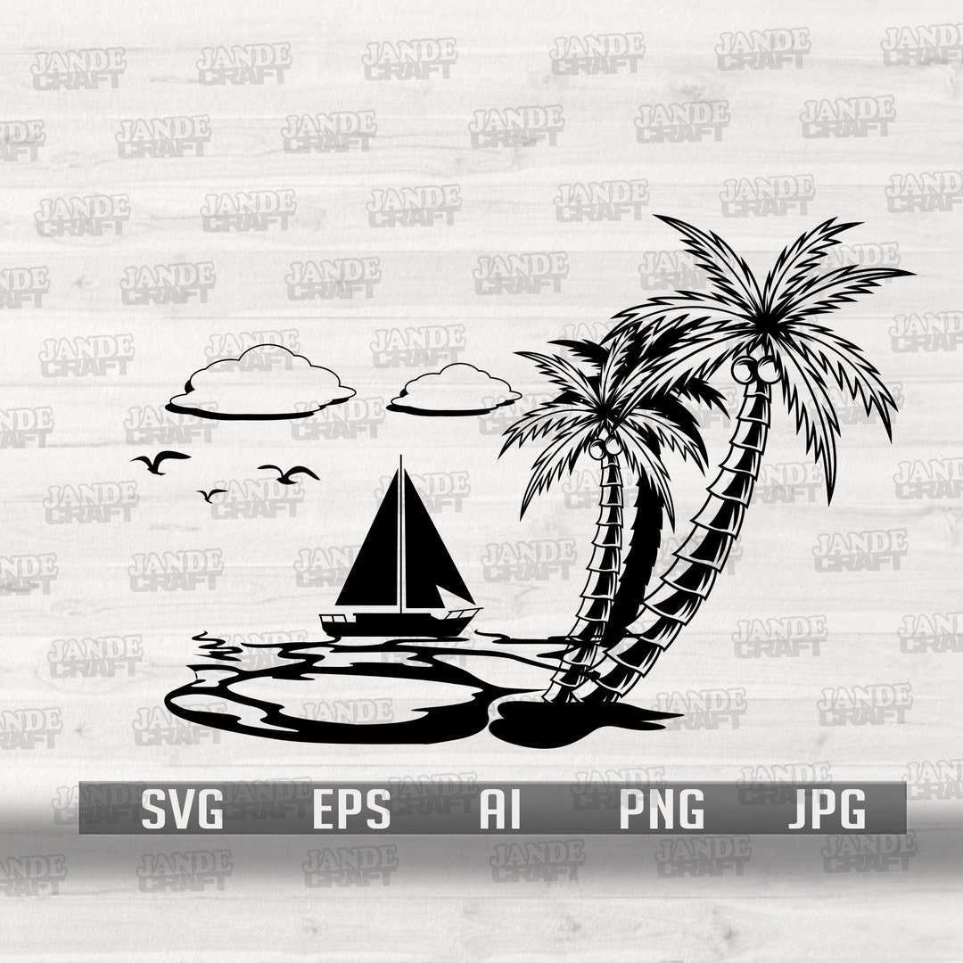 Palm Tree Svg | See Breeze Cut File | Island Vibes Stencil | Summer ...